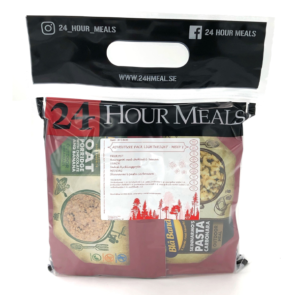 24 Hour Meals Adventure pack Lightweight Meny 1 - The General Prepper