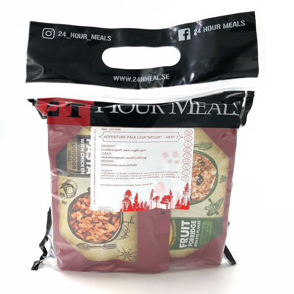 24 Hour Meals Adventure pack Lightweight Meny 3 - The General Prepper