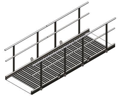 Stegmannen.se - Cantilever Ferry Ramp (2Rails) 5,10m / 1,20m
