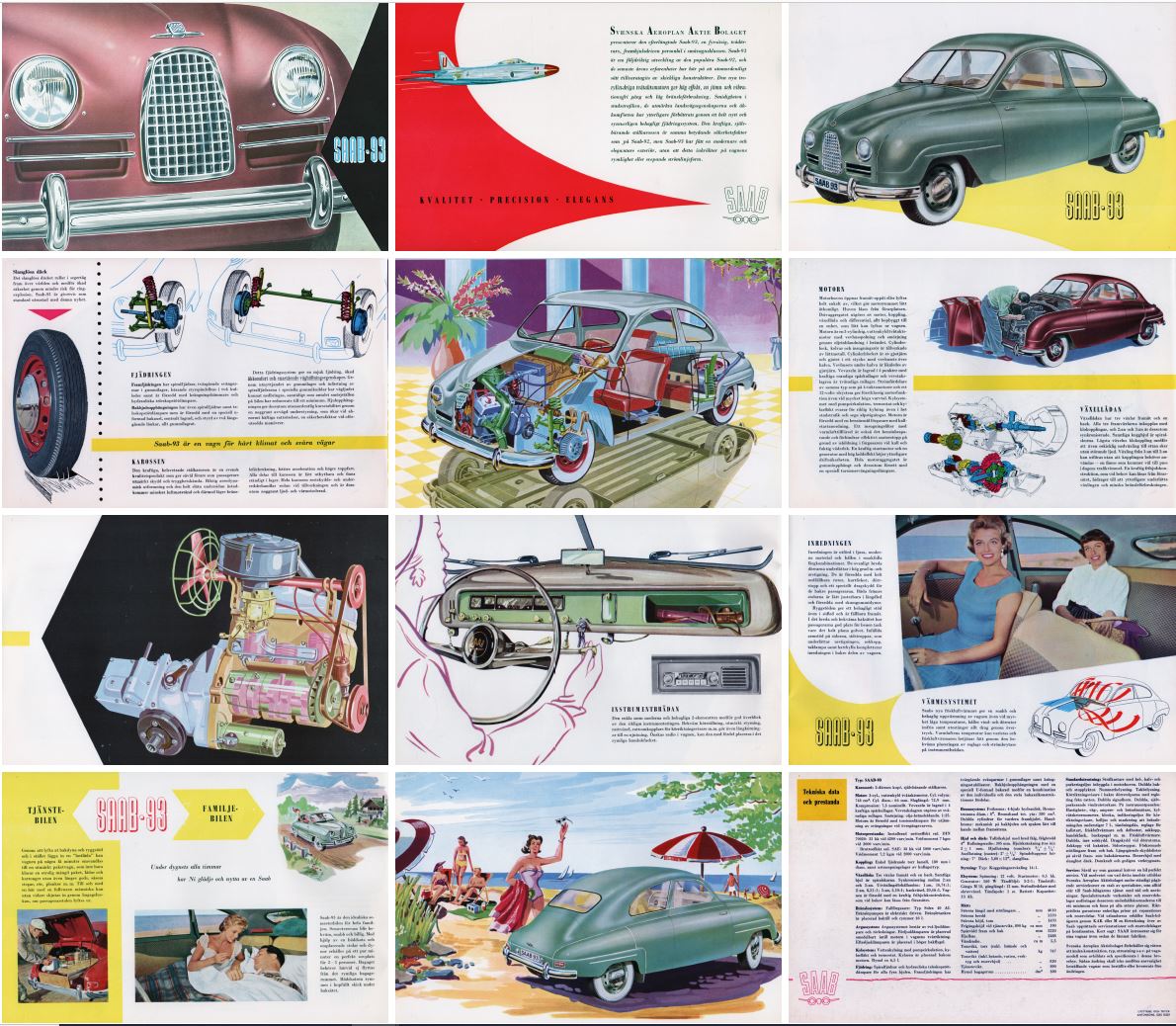 Poster SAAB 93 - Classic Saab Racing